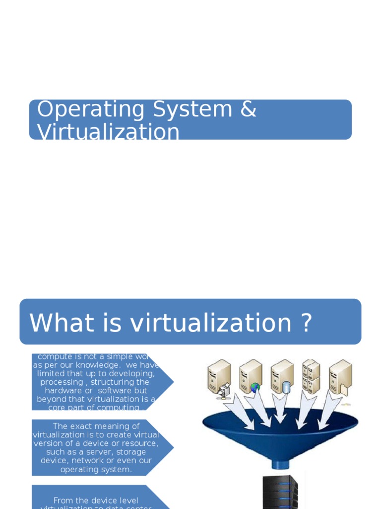 Operating System Virtualization Pdf Virtual Machine Virtualization