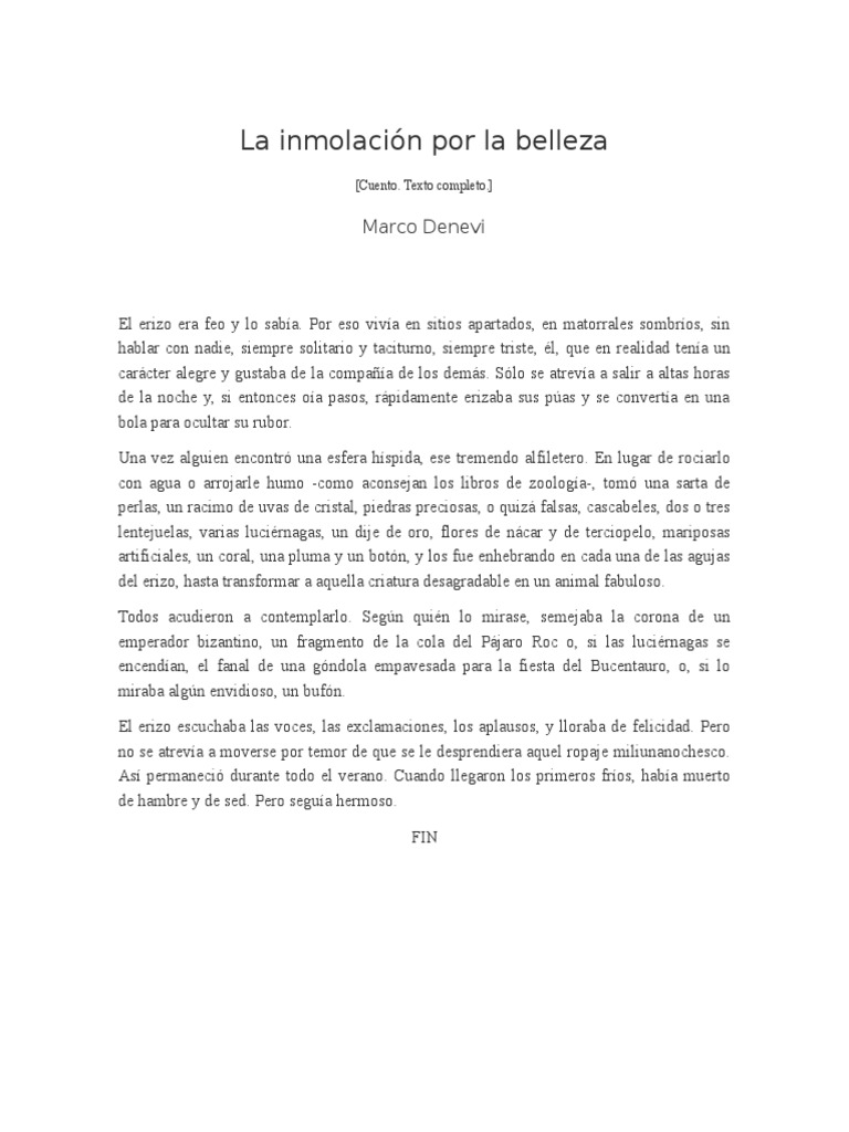 La Inmolación Por La Belleza | PDF | Ocio | Naturaleza