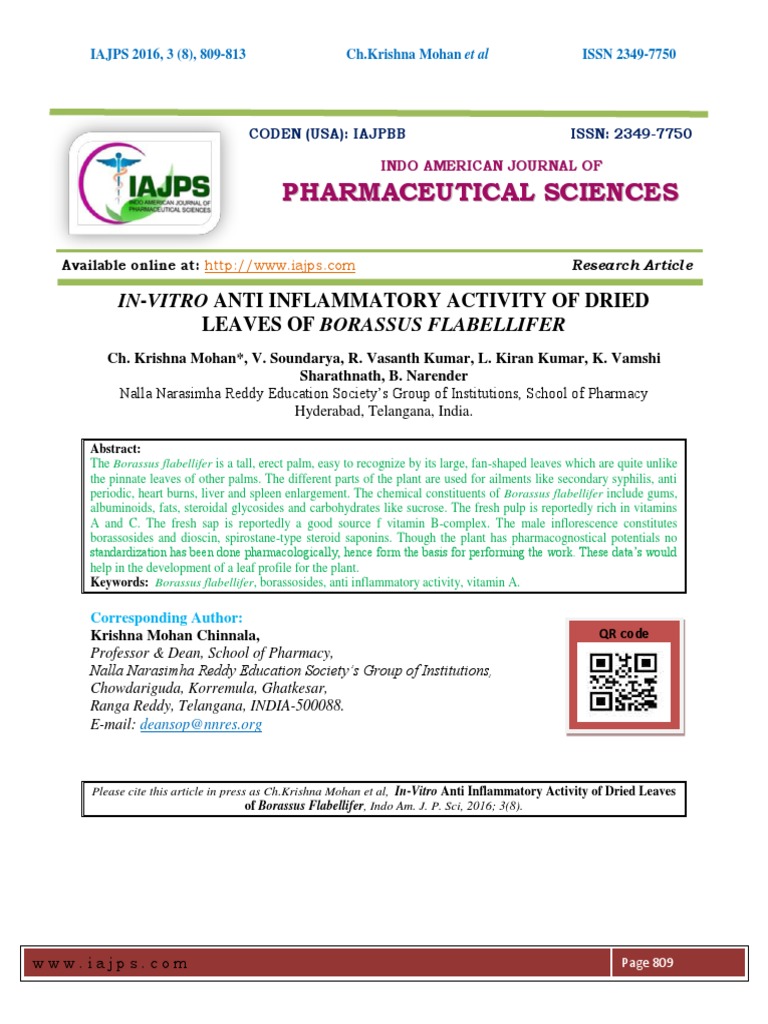 6.anti Inflammatory Paper | PDF | Organisms | Plants