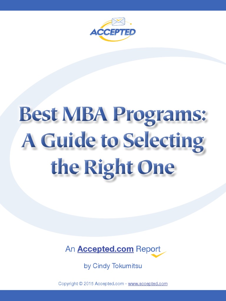 Best MBA Programs: A Guide To Selecting The Right One | Download Free ...