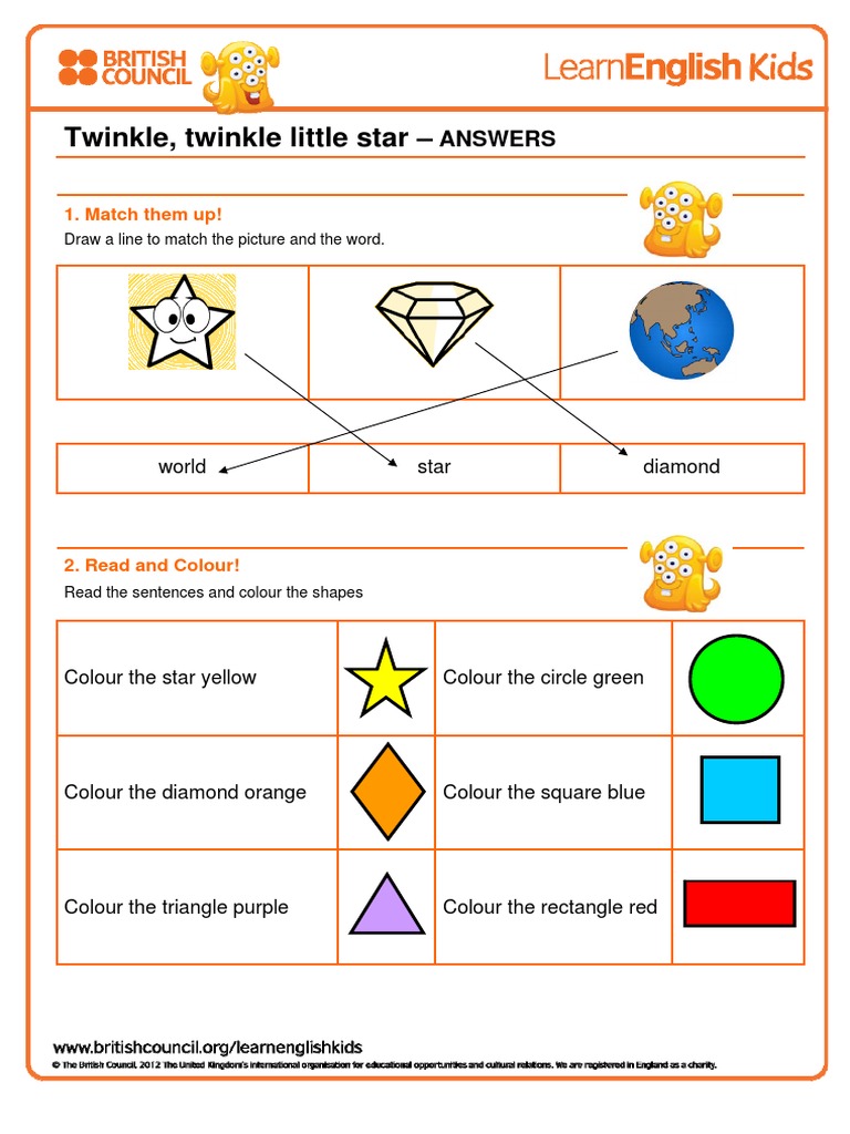 Songs Twinkle Twinkle Little Star Answers Final 2012 10 15 PDF | PDF ...