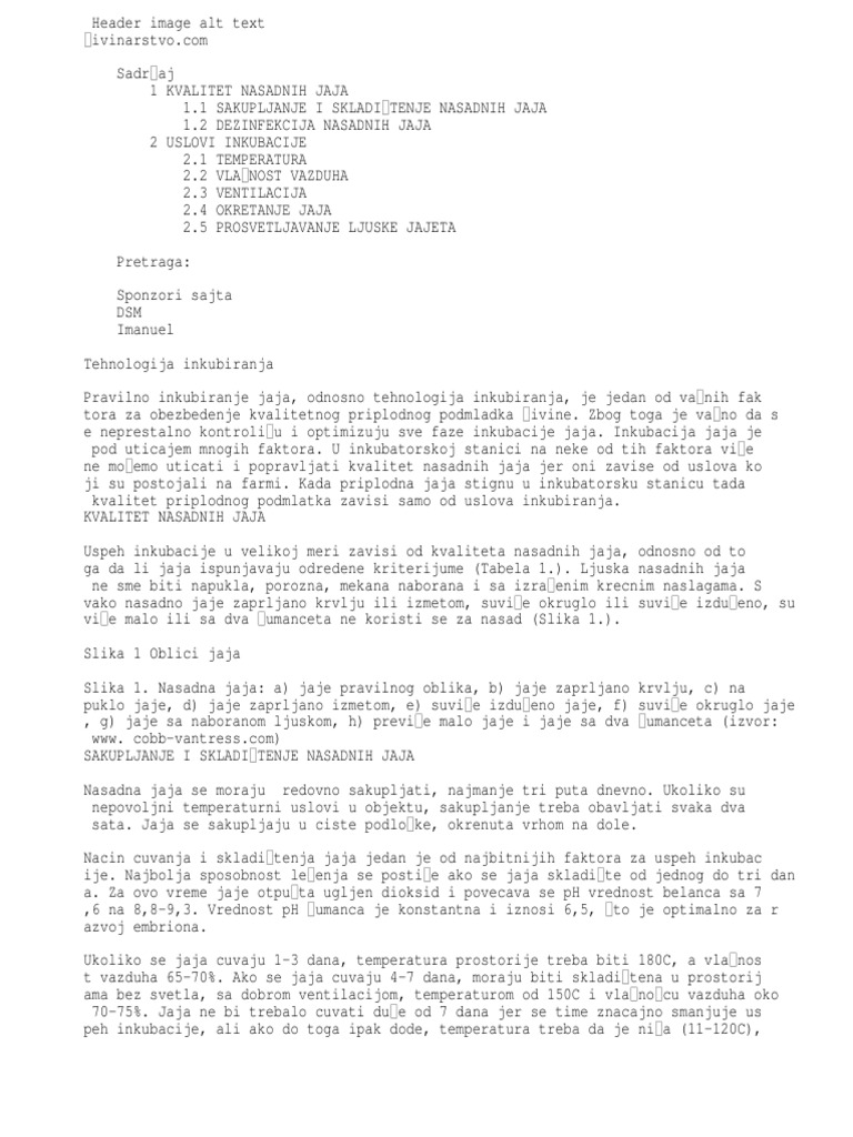 Inkubiranje Jaja | PDF
