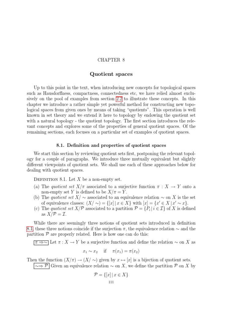 10 - Quotient Spaces PDF | PDF | Continuous Function | Function ...