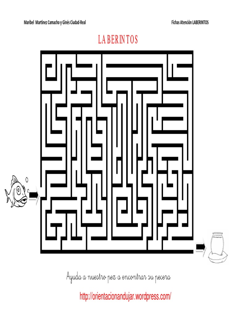 Laberintos Medios Fichas 1-10. | PDF