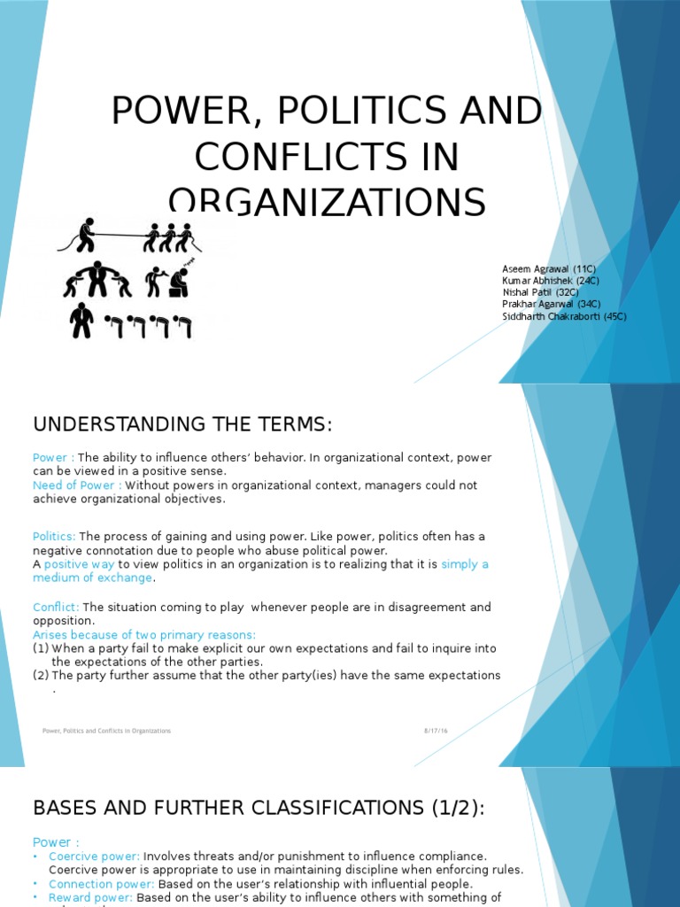 Power, Politics and Conflicts | PDF | Workplace Bullying | Bullying