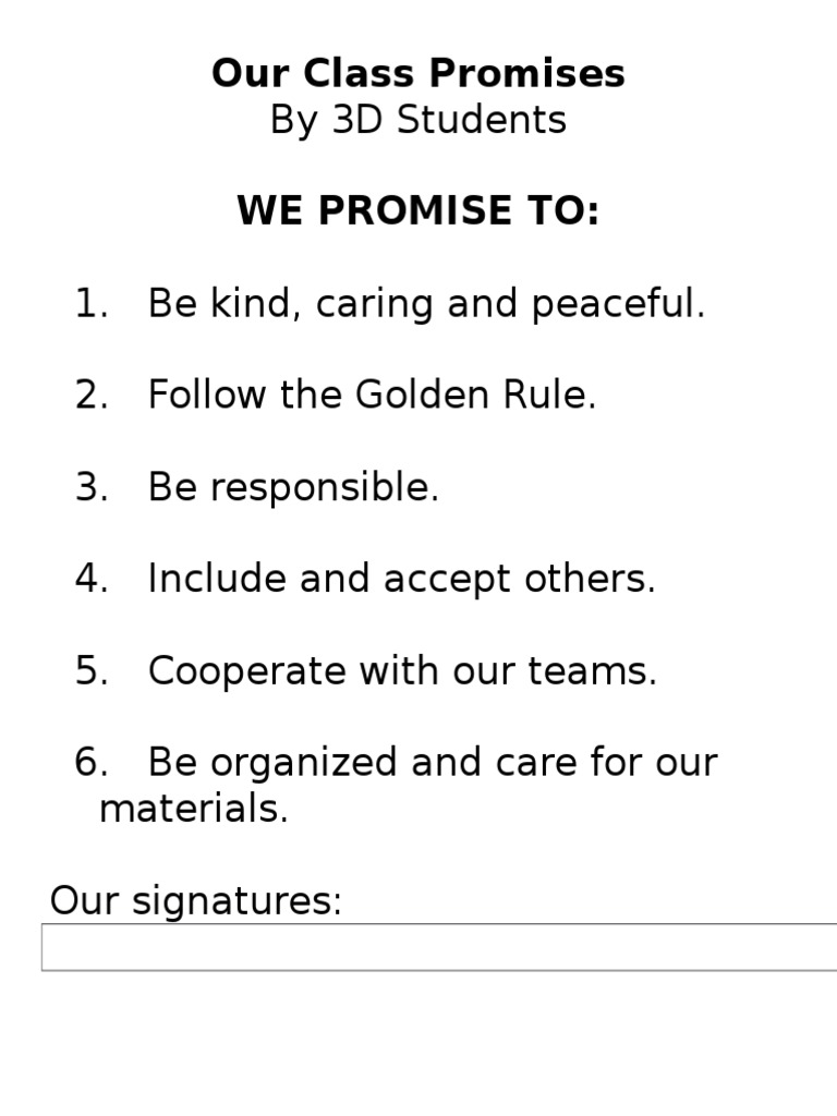 Class Promises | PDF