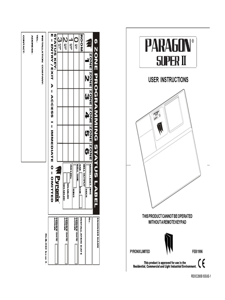 Paragon Super II | PDF | Timer | Backlight
