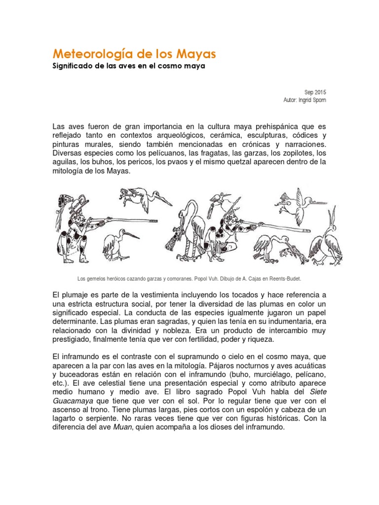 Meteorología de Los Mayas | PDF | Aves | Civilización maya