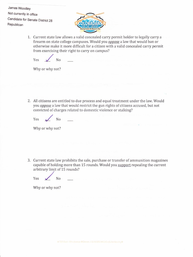 James Woodley Survey | PDF | Concealed Carry In The United States | Gun ...