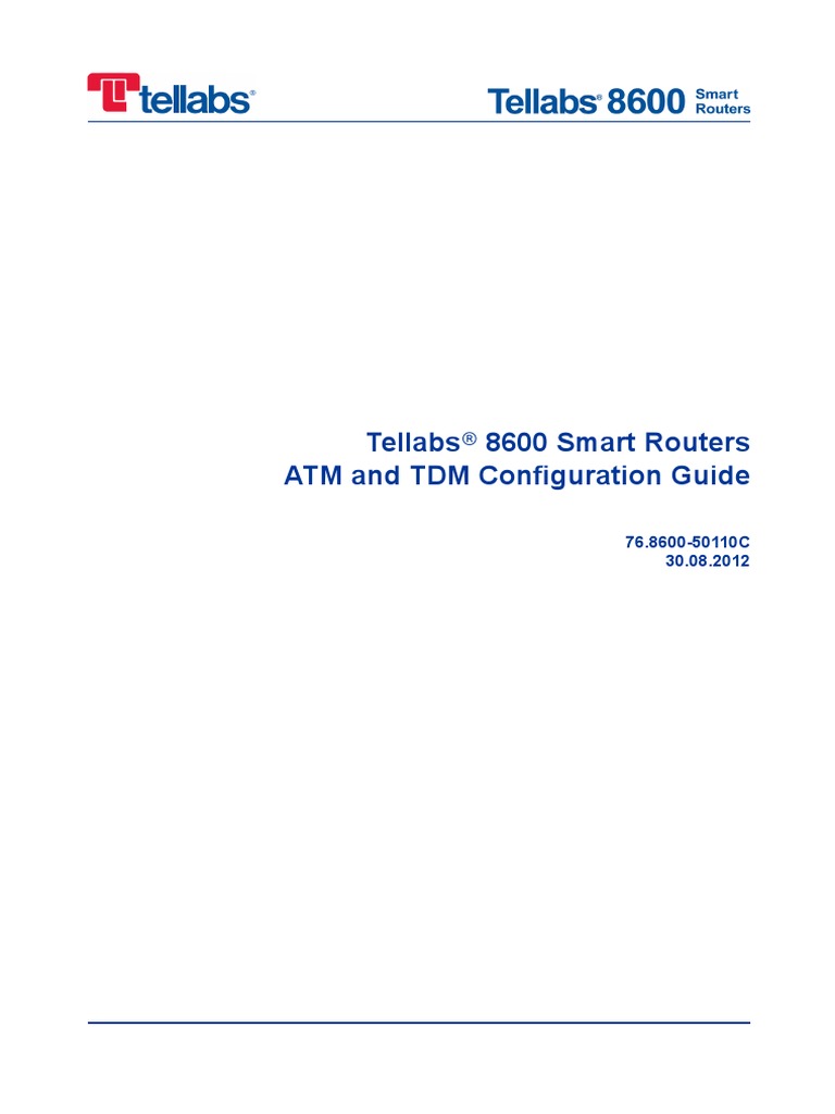 Tellabs 8600 ATMand TDMConfiguration Guide | PDF | Multiprotocol Label ...