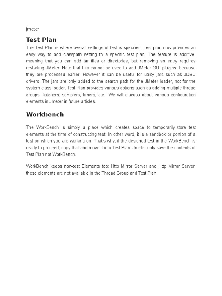 Test Plan: Jmeter | PDF