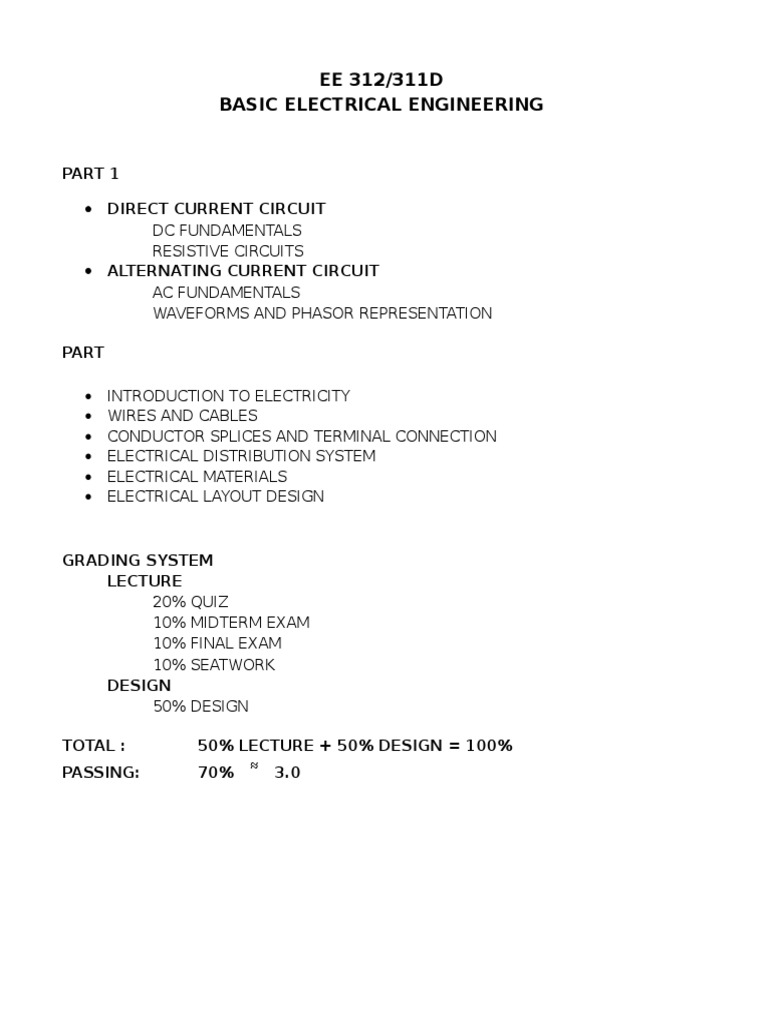 Ee 312 | PDF | Electric Current | Electrical Resistance And Conductance