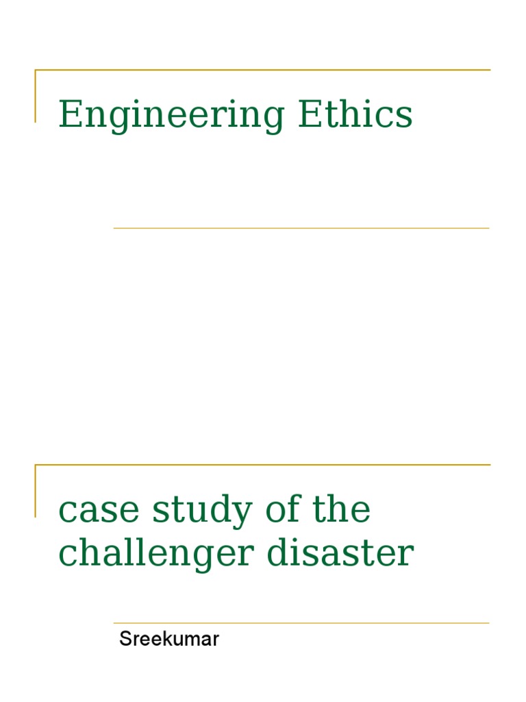 Engineering Ethics | PDF | Space Shuttle Challenger Disaster | Space ...