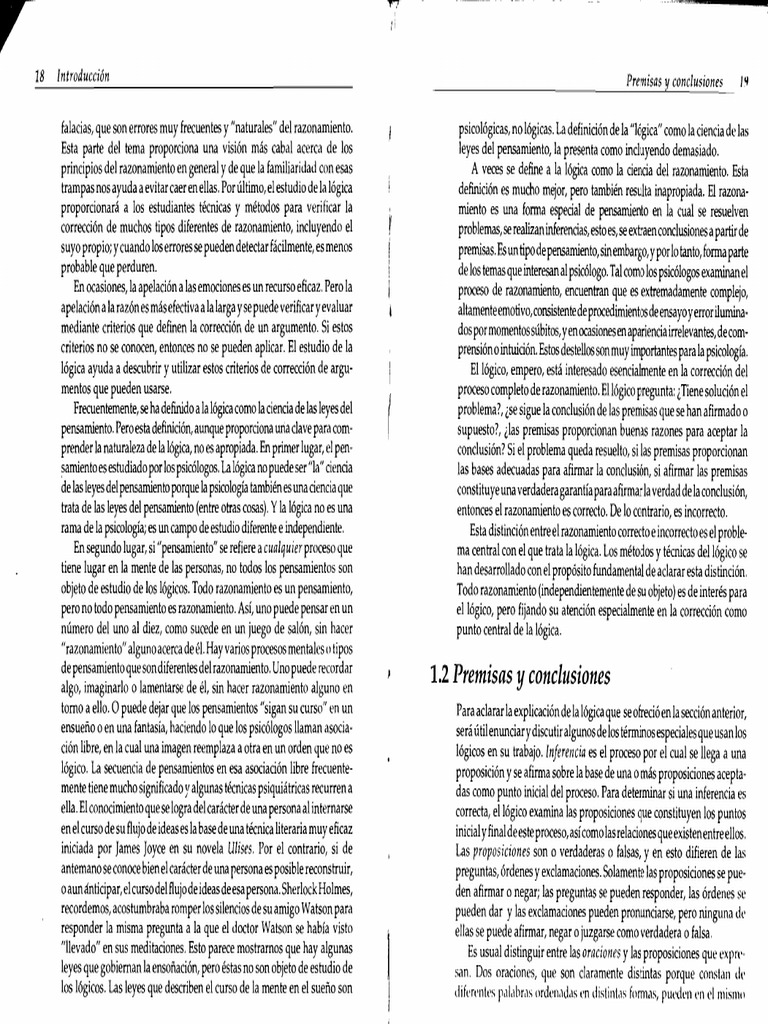 Lógica: Premisas y Conclusiones | PDF | Argumento | Razón