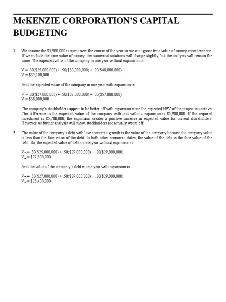 Mckenzie Corporation | PDF | Bonds (Finance) | Stocks