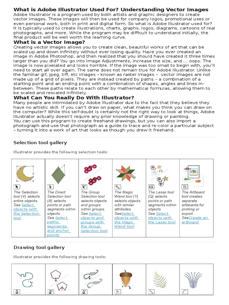 Adobe Illustrator Tools Overview | PDF | Adobe Illustrator | Rectangle