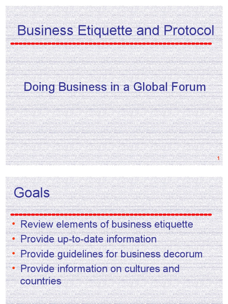 Presentation - Business Etiquette and Protocol | PDF | Etiquette | Email