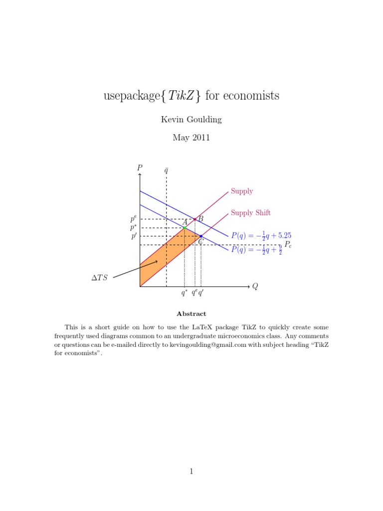Tikz Package For Economists | PDF | Function (Mathematics) | Teaching Mathematics