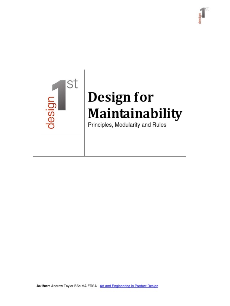 Design For Maintainability: Principles, Modularity and Rules | PDF