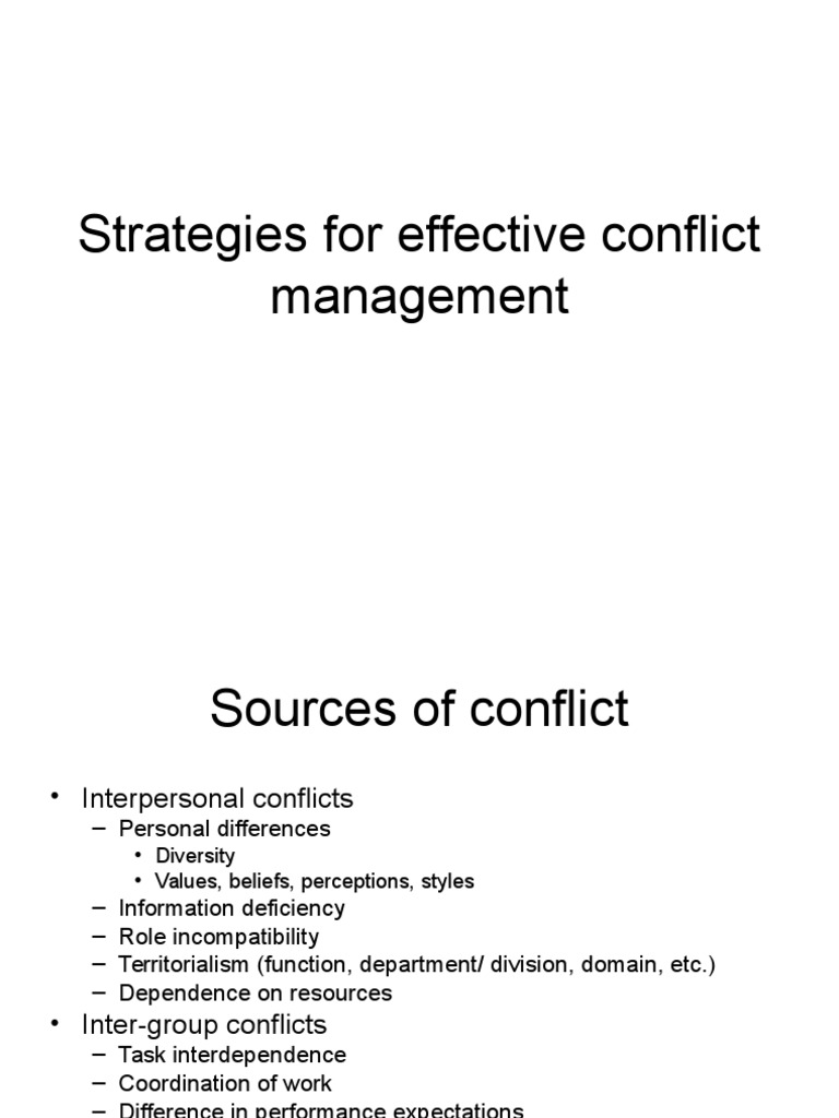 Conflict Resolution Styles | PDF