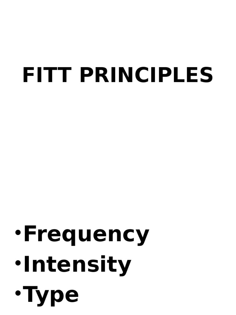 Fitt Principles | PDF