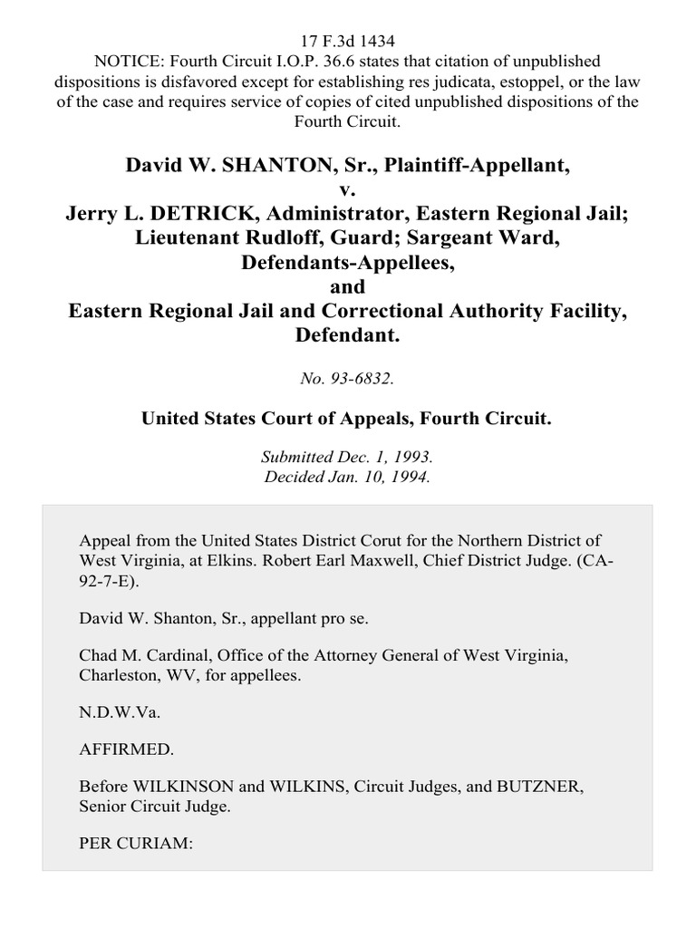 United States Court of Appeals, Fourth Circuit | PDF