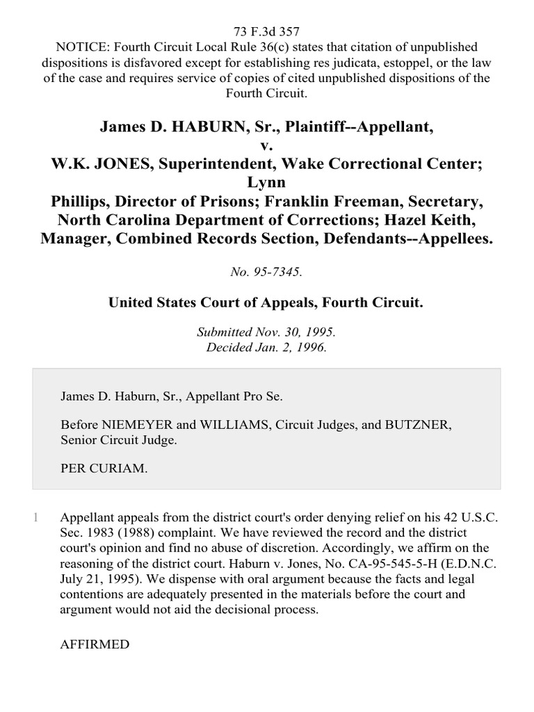 United States Court of Appeals, Fourth Circuit | PDF | Social Science