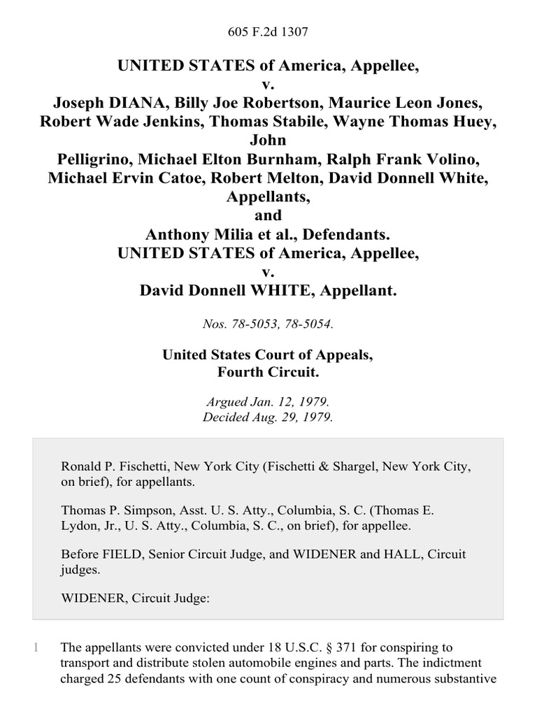 United States v. Joseph Diana, Billy Joe Robertson, Maurice Leon Jones ...