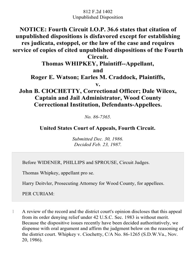 United States Court of Appeals, Fourth Circuit | PDF | Politics ...