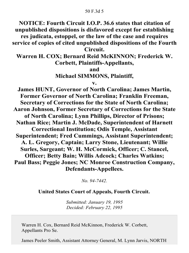 United States Court of Appeals, Fourth Circuit | PDF