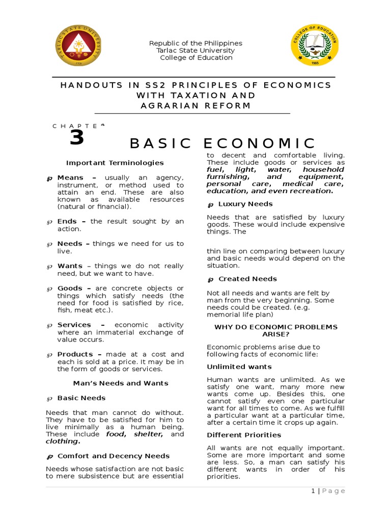 Basic Economic Problems | PDF | Resource | Economic Theories