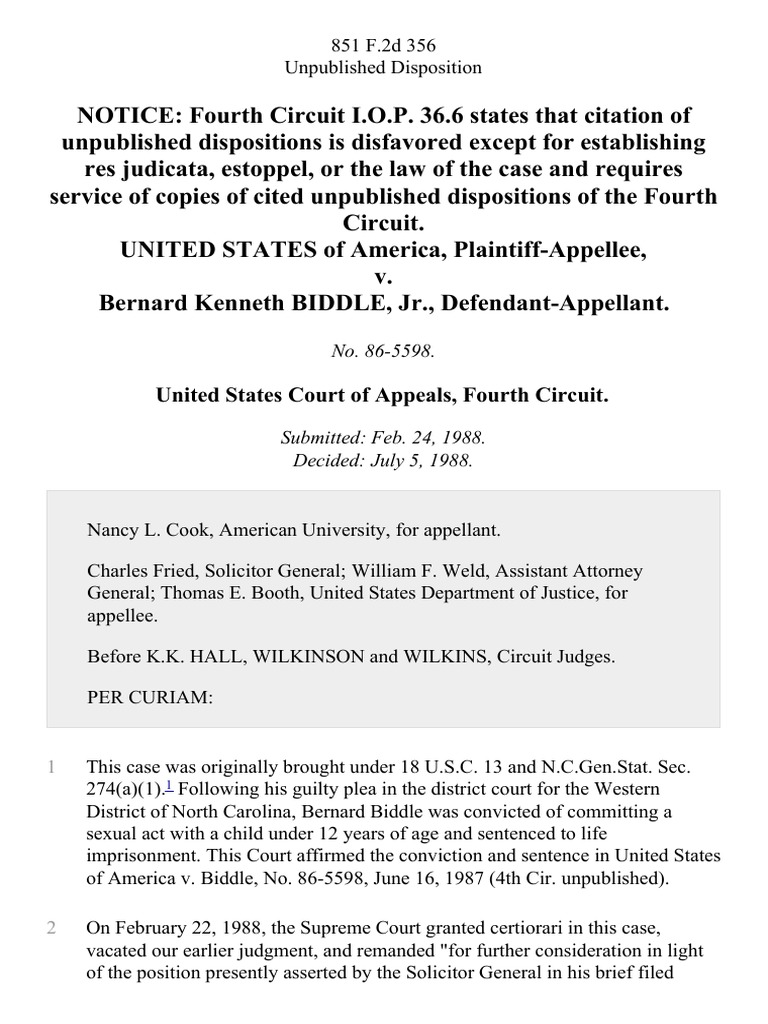 Biddle Case: Jurisdiction Reversal | PDF | United States Federal Law ...