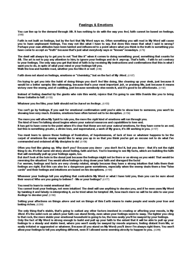 Feelings & Emotions | PDF | Deception | Emotions