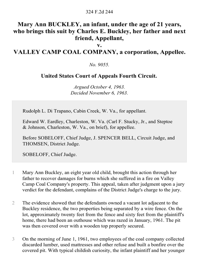 Mary Ann Buckley, An Infant, Under The Age of 21 Years, Who Brings This ...