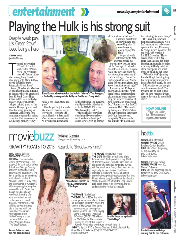 Featurette On "The Avengers" Motion-Capture Hulk Performer Steve Romm ...