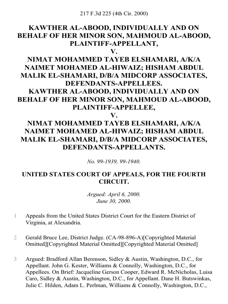Al-Abood v. El-Shamari Fraud Case | PDF | Racketeer Influenced And ...