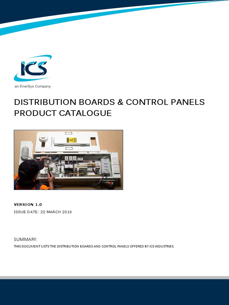 Ics Catalogue Distribution Boards and Control Panels | PDF ...