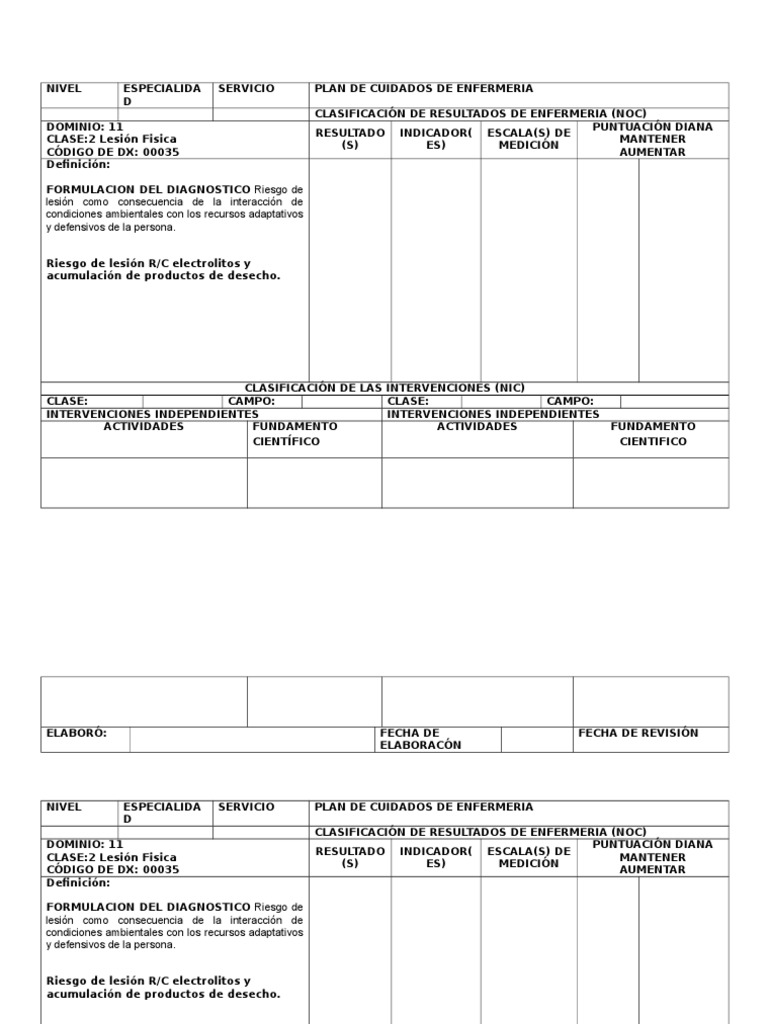 FORMATO NANDA COLOMBIANO.doc | Ansiedad | Psicología clínica | Prueba gratuita de 30 días | Scribd