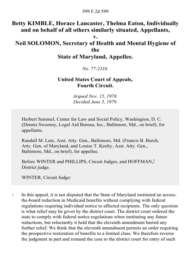 United States Court of Appeals, Fourth Circuit | PDF | Ex Parte Young ...