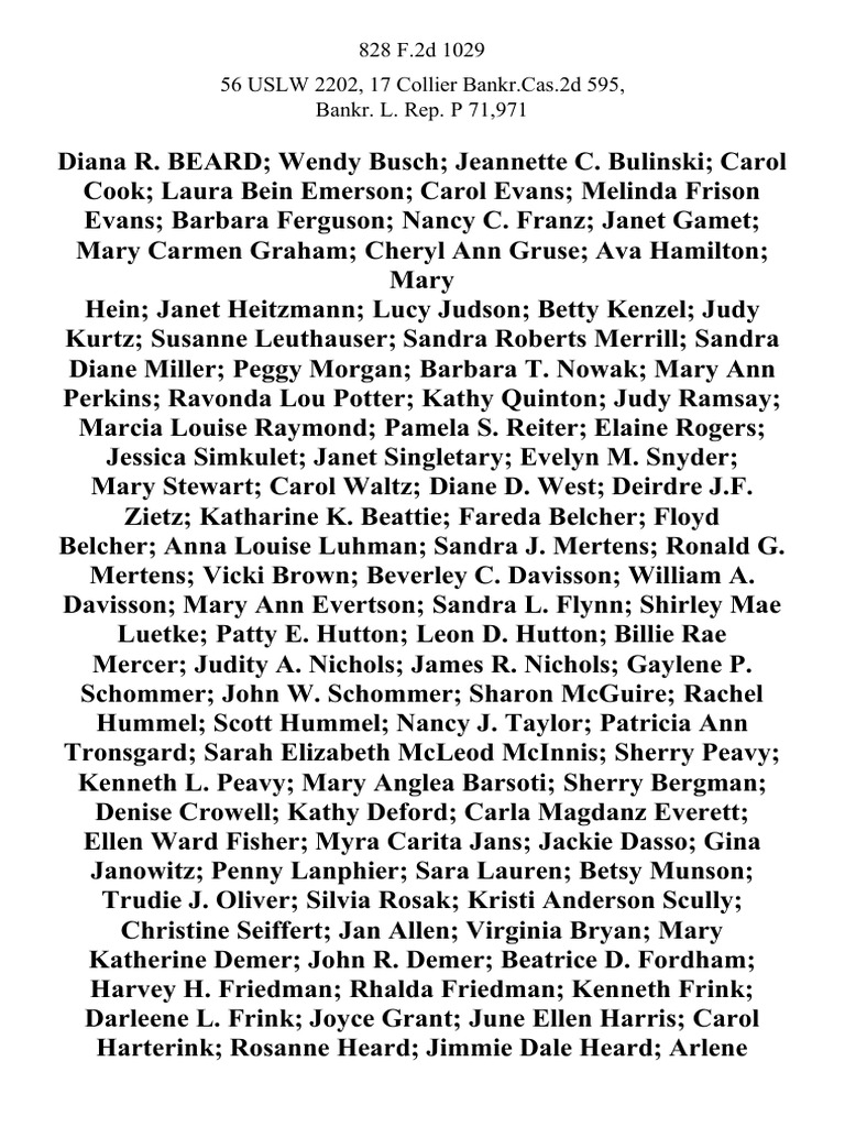 Diana R. Beard Wendy Busch Jeannette C. Bulinski Carol Cook Laura Bein ...