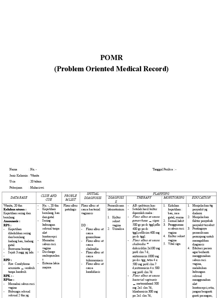 POMR | PDF | Ilmu Sosial | Sains & Matematika