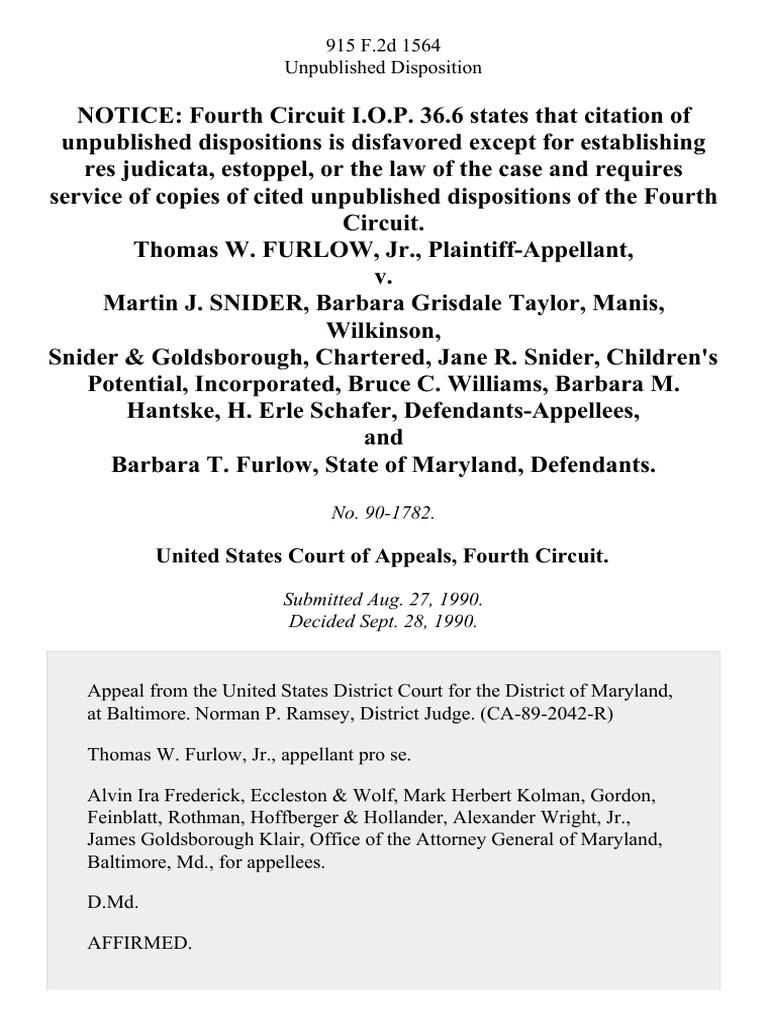 United States Court of Appeals, Fourth Circuit | PDF