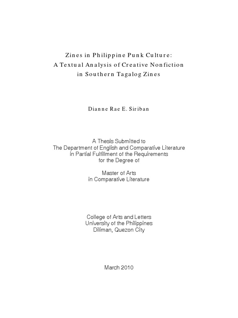 Southern Tagalog Zines and Punk Culture | PDF | Cultural Studies | Feeling