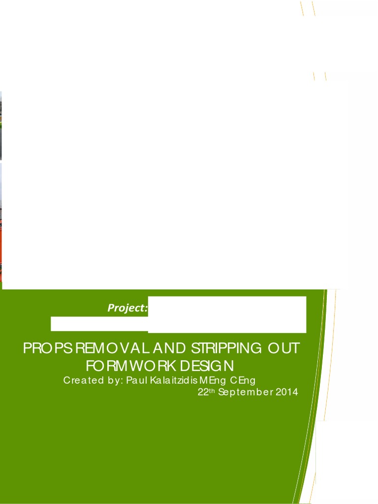Formwork Removal Methodology for Slabs | PDF | Concrete | Strength Of ...