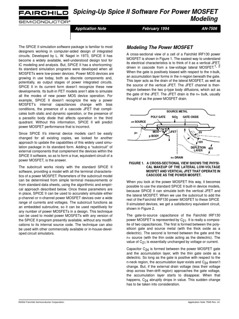 An 7506 | Download Free PDF | Field Effect Transistor | Mosfet