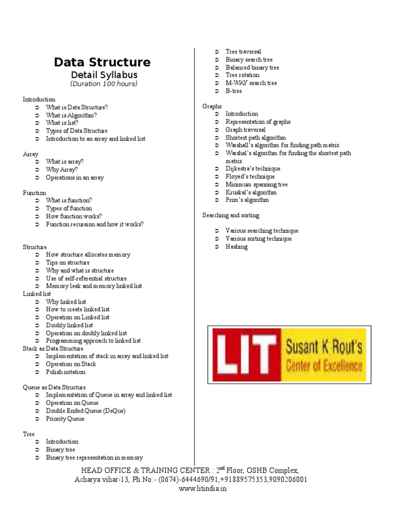 New Syllabus Data Structure | PDF