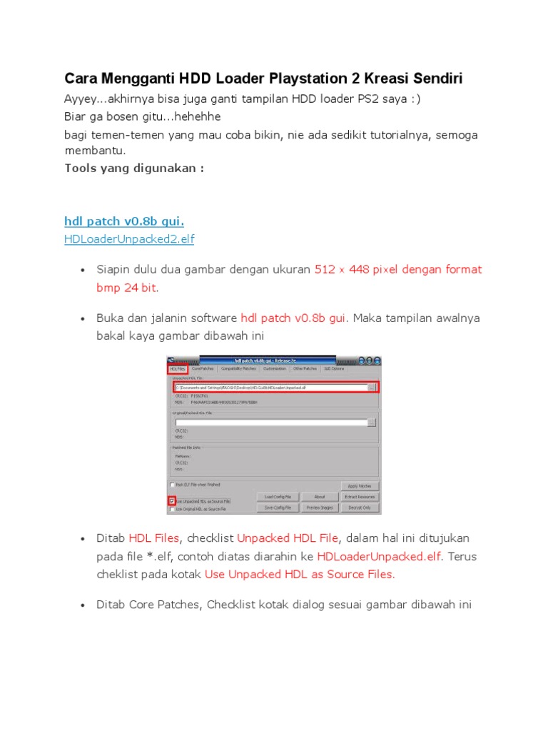 MODIFIKASI TAMPILAN HDD LOADER PS2 | PDF