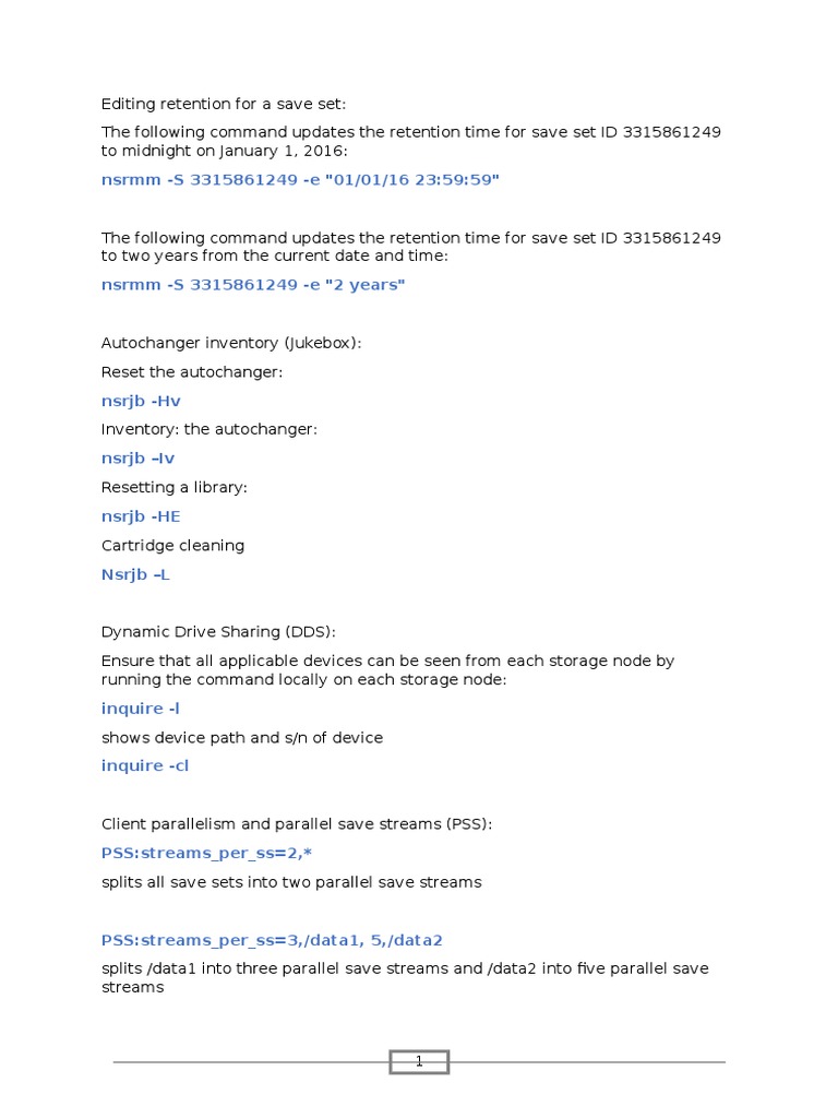 NetWorker 9 Commands | Download Free PDF | Database Index | Information Retrieval