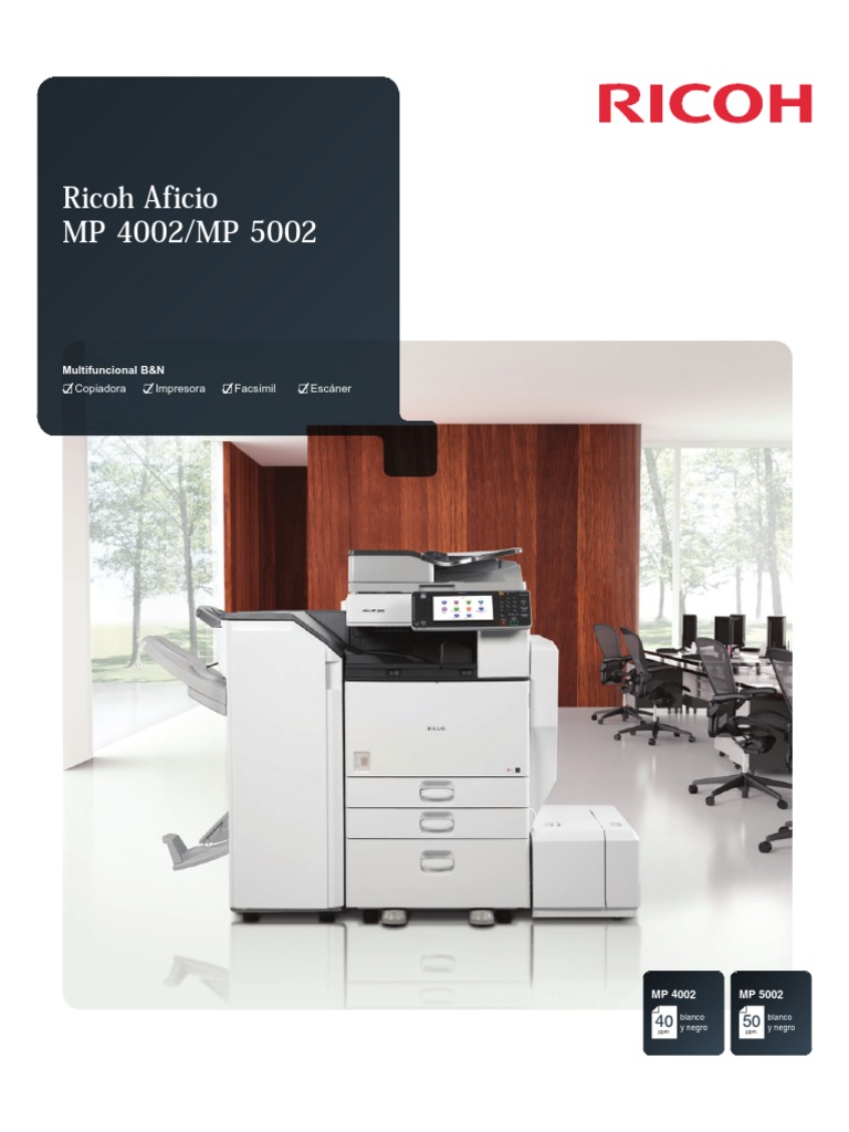 Ricoh MP 4002 - 5002 Brochure | PDF | Fax | Impresora (Computación)