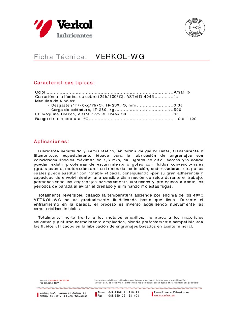 Verkol-Wg (TORNO) PDF | PDF